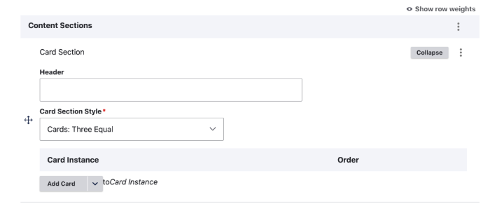 Add a Card Section to a Drupal Web Page