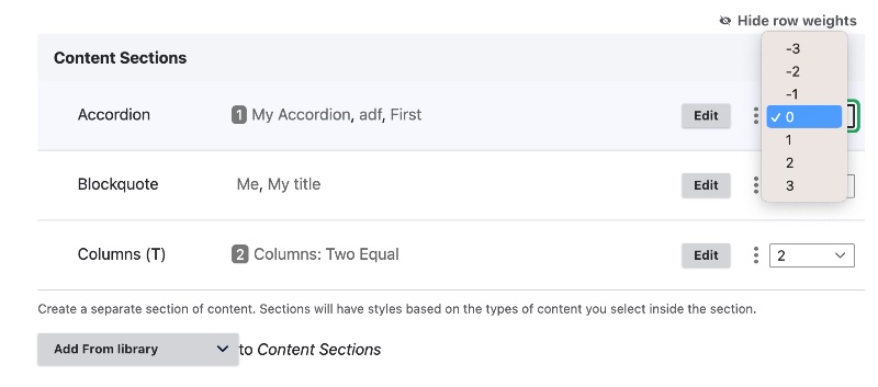 Add a Content Section to a Drupal Web Page