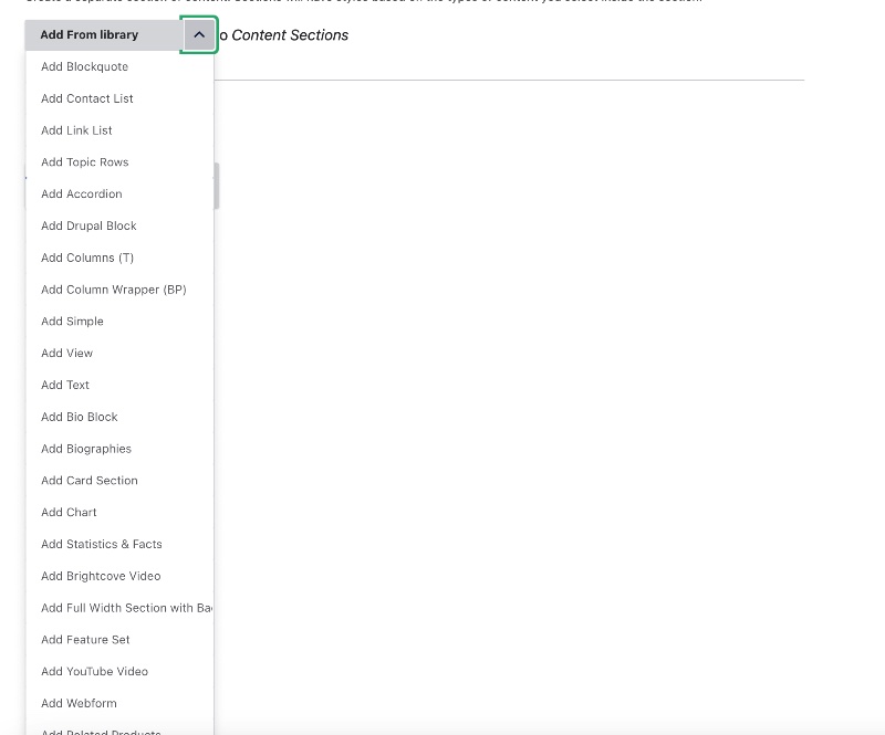 Add A Content Section To A Drupal Web Page
